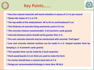 Swe l-8-earthen channels and under ground pipe line | PPTX