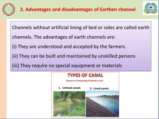 Swe l-8-earthen channels and under ground pipe line | PPTX