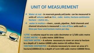 measures of water | PPT
