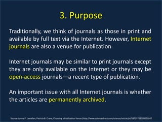 Selecting Publication Venues in Computing Disciplines | PDF