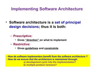 SWE6653_Implementing Software Architecture.ppt
