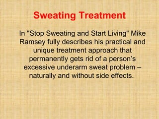 Sweating Treatment | PPT