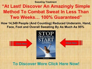 Sweating Treatment | PPT
