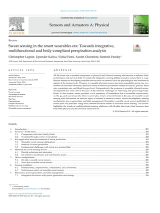 Sweat sensing - a comprehensive review | DOCX