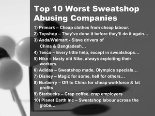 Sweatshop | PPT