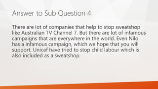 Sweatshops | PPTX