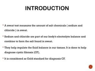 Sweat Test : A Diagnostic Tool for Cystic Fibrosis | PPT