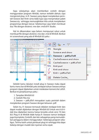R -Sweave/ Sweave For Statistical Programming at LaTeX | PDF