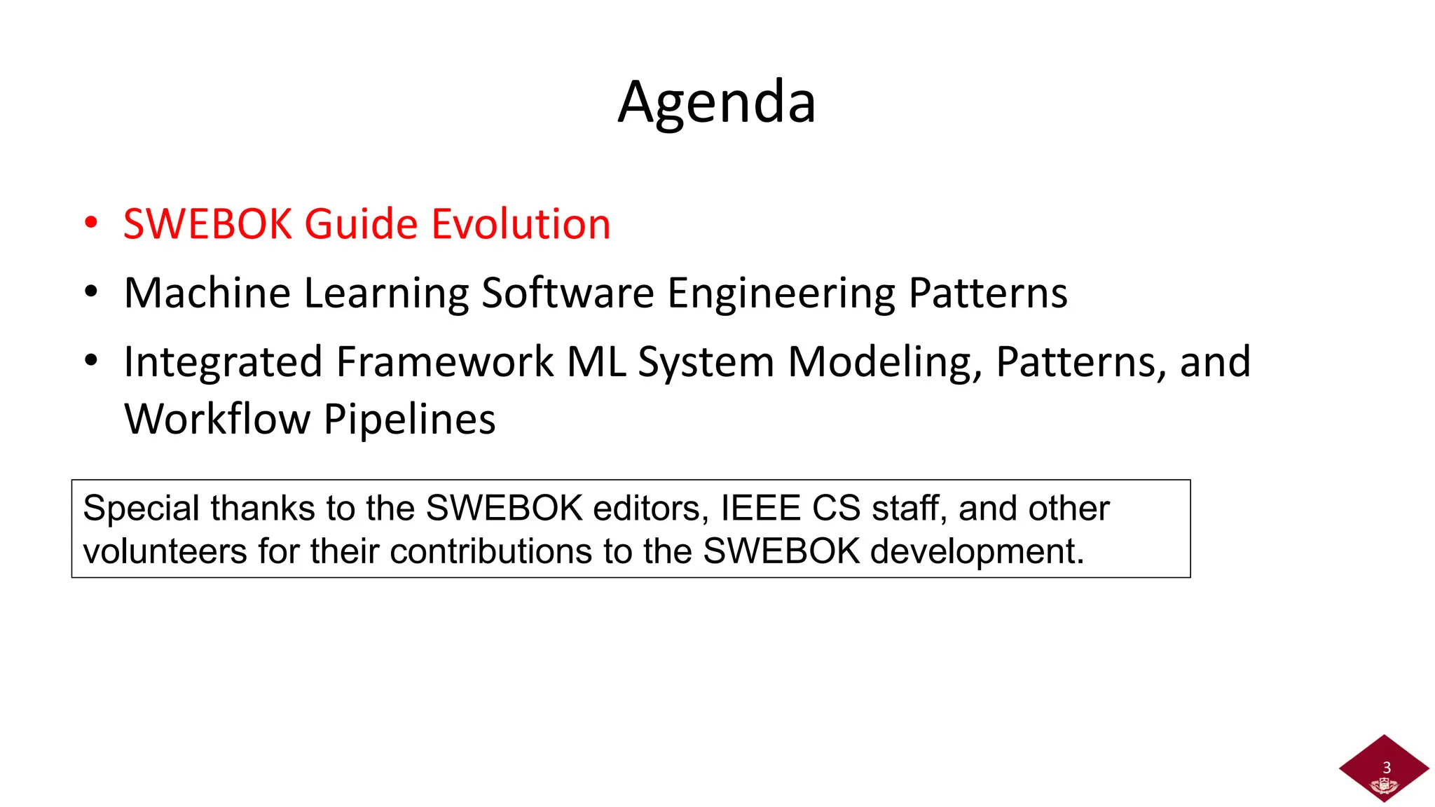 SWEBOK Guide Evolution and Its Emerging Areas including Machine Learning Patterns | PDF