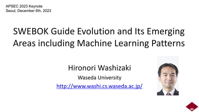 SWEBOK Guide Evolution and Its Emerging Areas including Machine ...