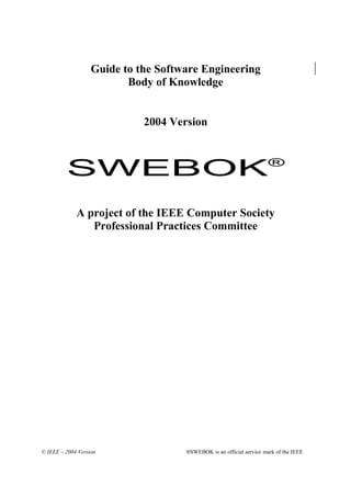Swebok guide 2004 | PDF