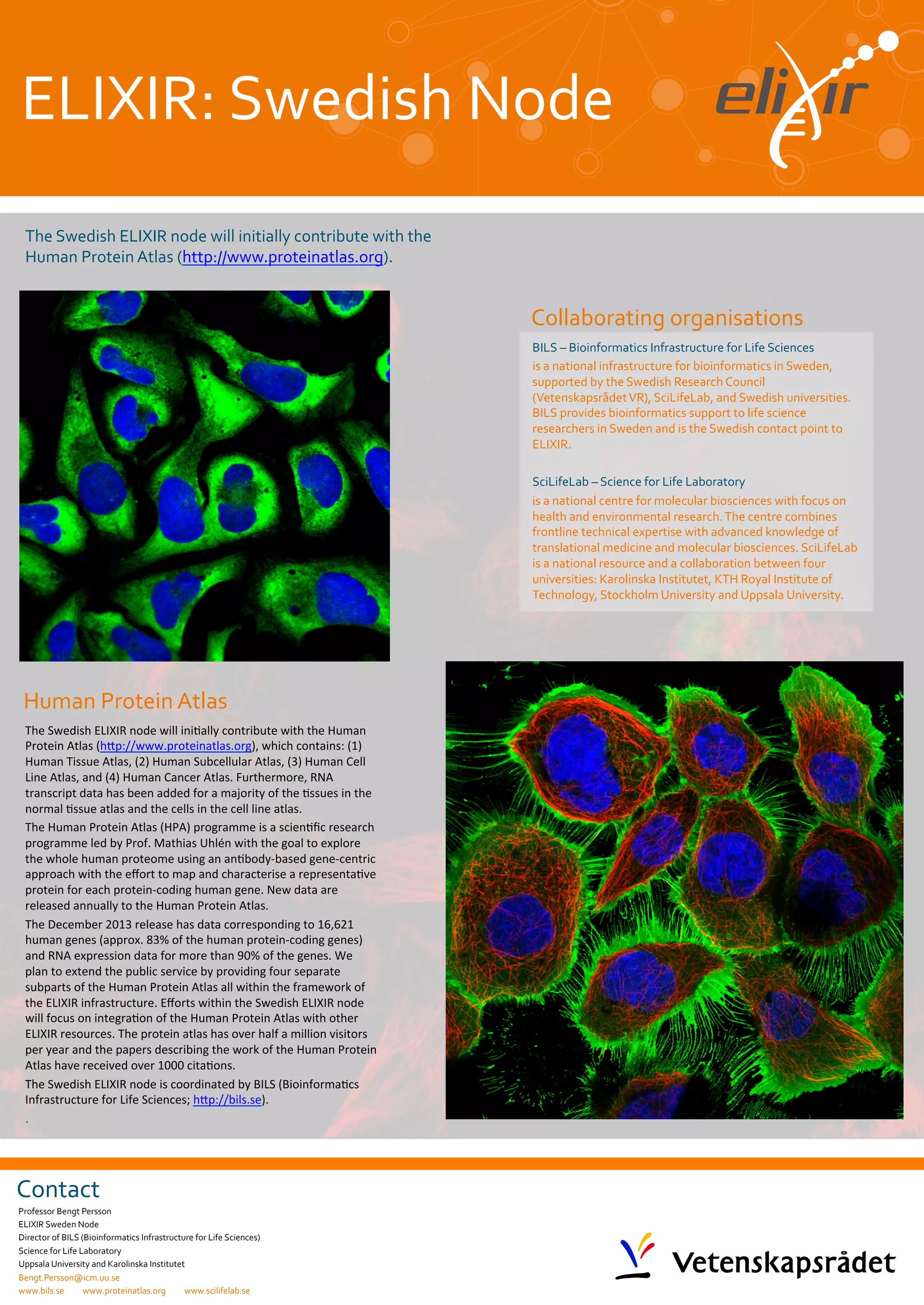 ELIXIR Node poster Sweden 2014 | PDF | Biological Sciences | Science
