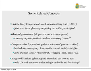 Sweden’s Approach to Civil Military Coordination and Cooperation: The ...