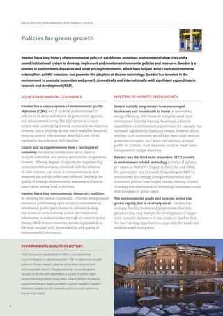 Highlights of the Environmental performance review of Sweden | PDF