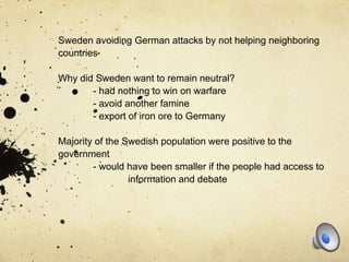 Sweden's neutrality during WW2 | PPT
