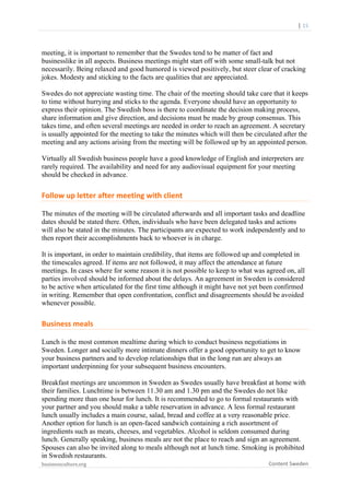Swedish business culture guide - learn about Sweden | PDF
