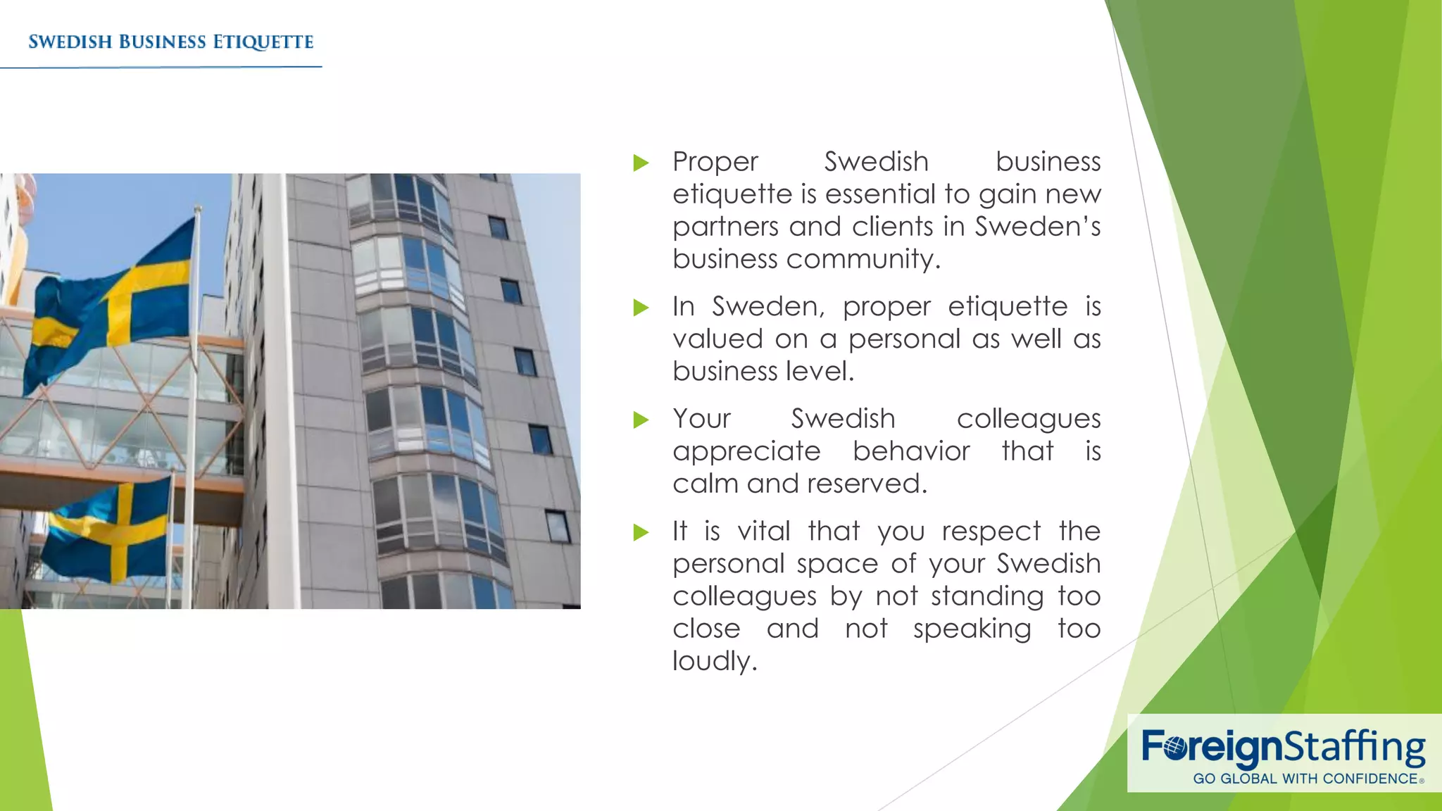 Swedish Business Etiquette | PDF