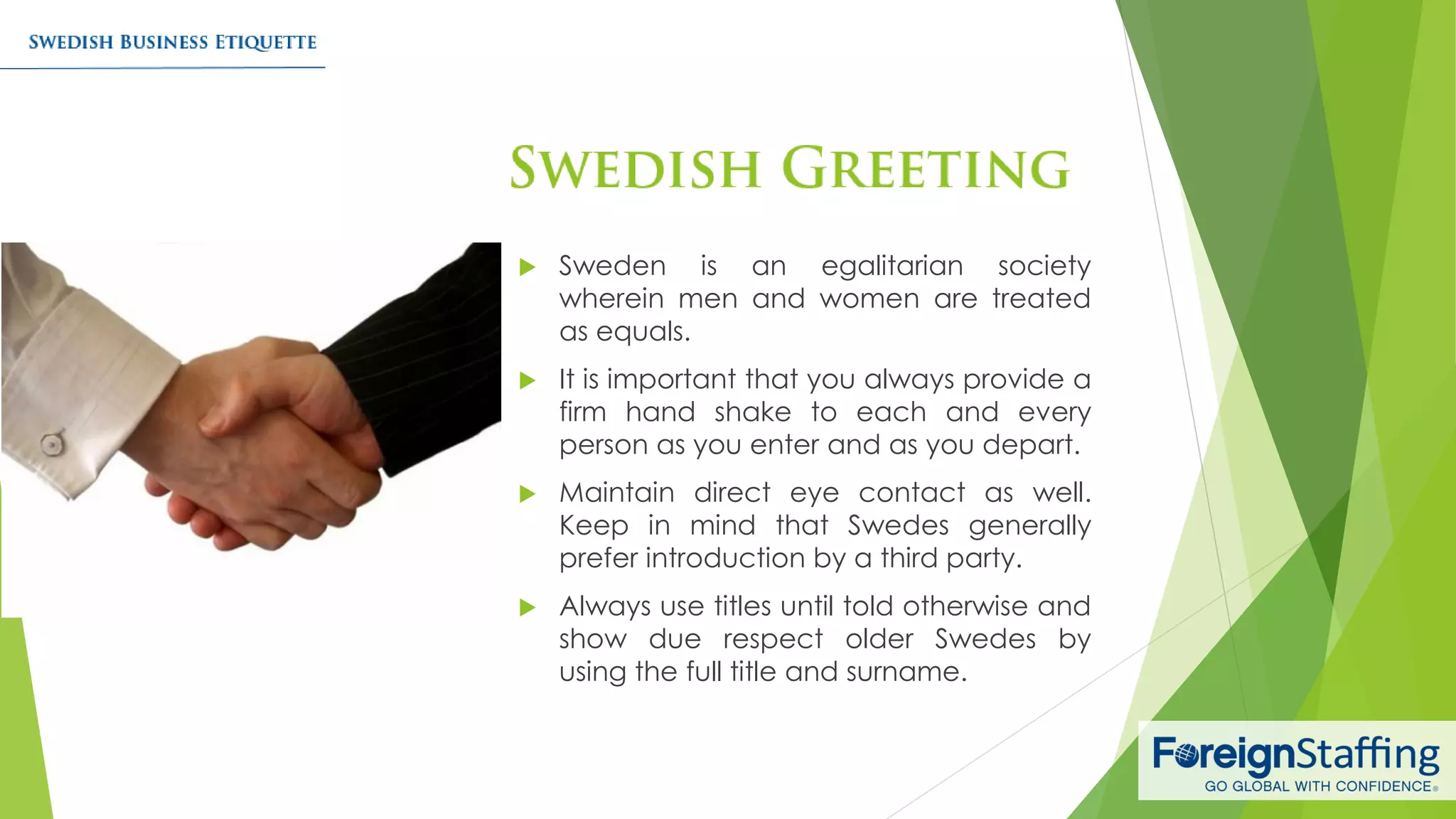 Swedish Business Etiquette | PDF