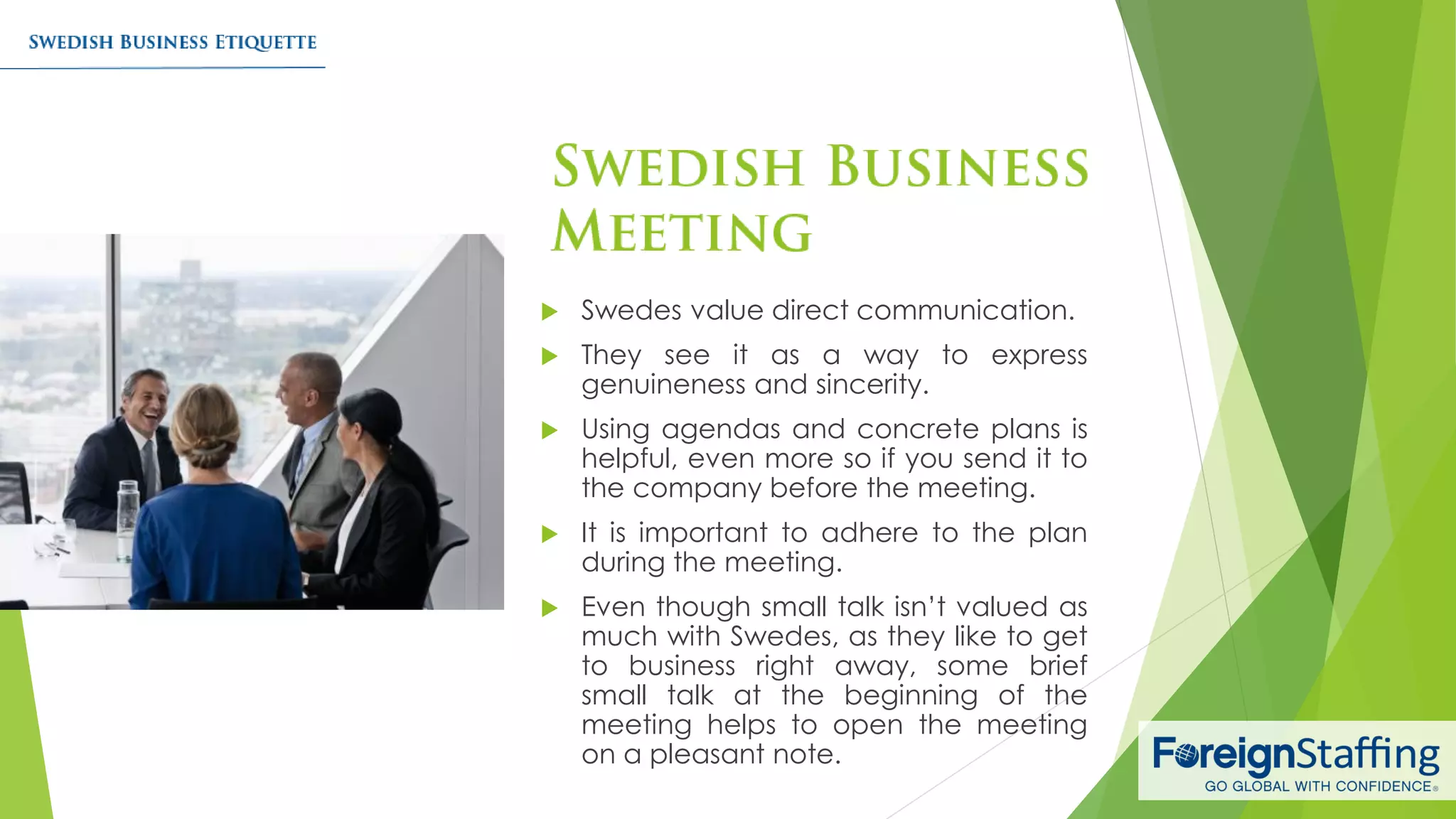Swedish Business Etiquette | PDF