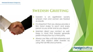 Swedish Business Etiquette | PDF