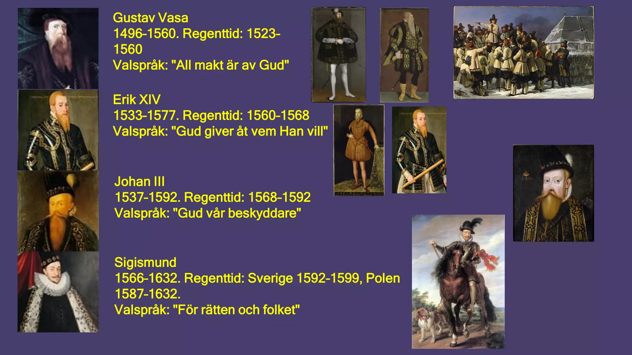 Swedish Kings Queens svenska regenter | PPT