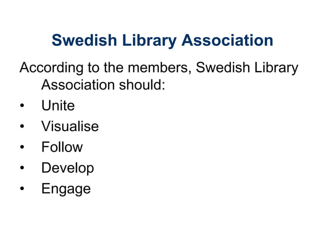 Swedish library association | PPT