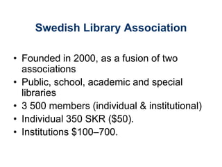 Swedish library association | PPT