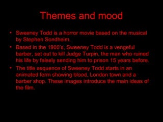 Sweeney todd analysis sg | PPT