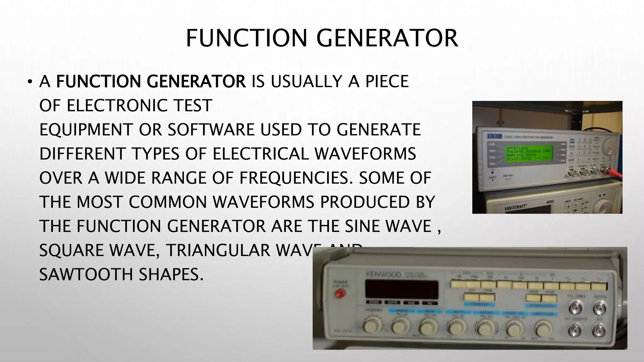 Sweep Frequency Generator | PPTX