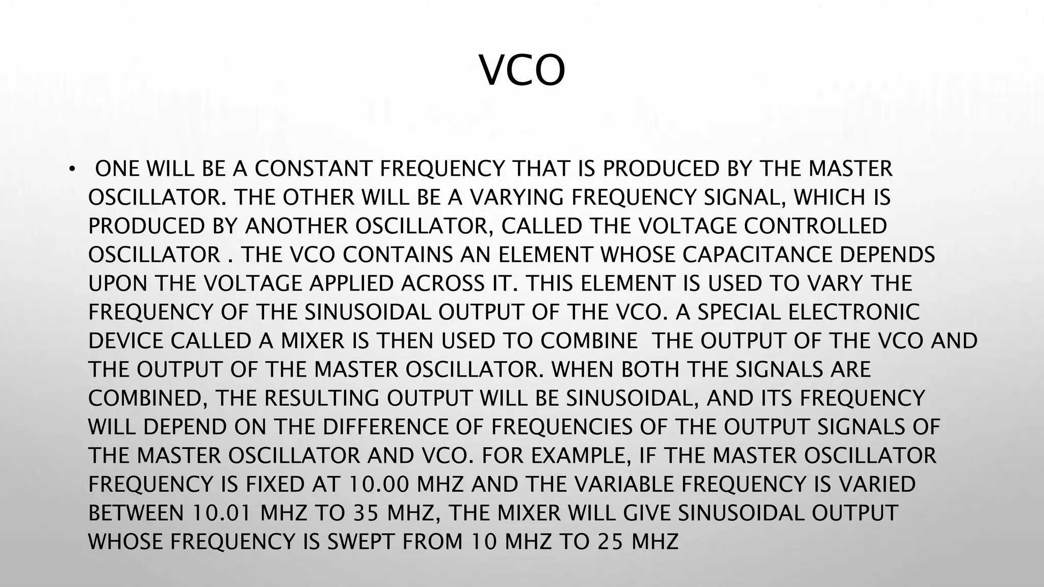 Sweep Frequency Generator | PPTX