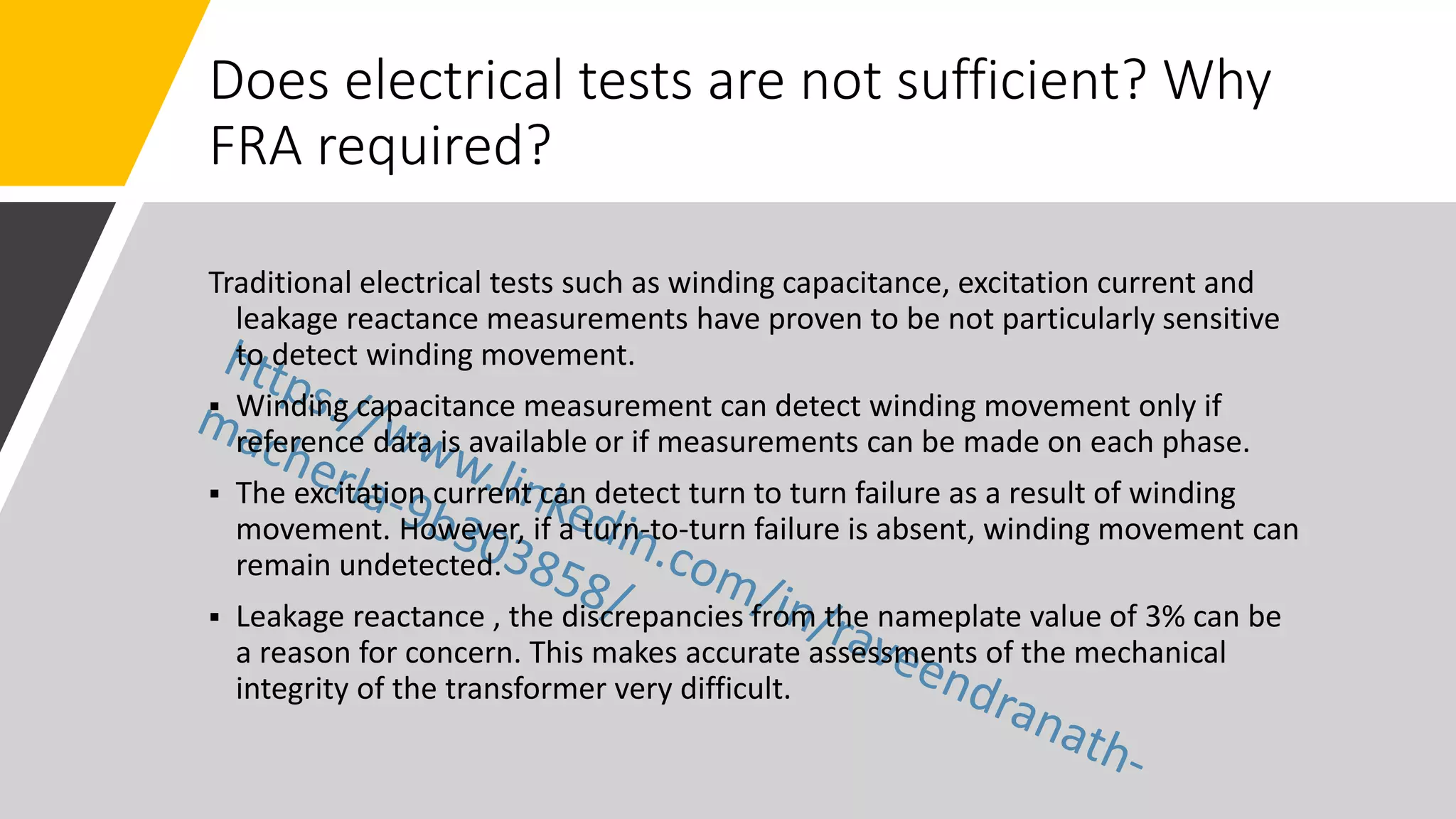 Frequency response analysis (FRA) of transformer | PPTX