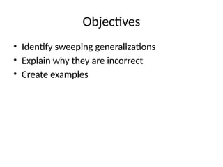Understanding and Identifying Sweeping Generalizations in Reasoning | PPTX