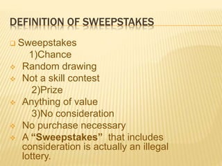 Sweepstakes & contests | PPT