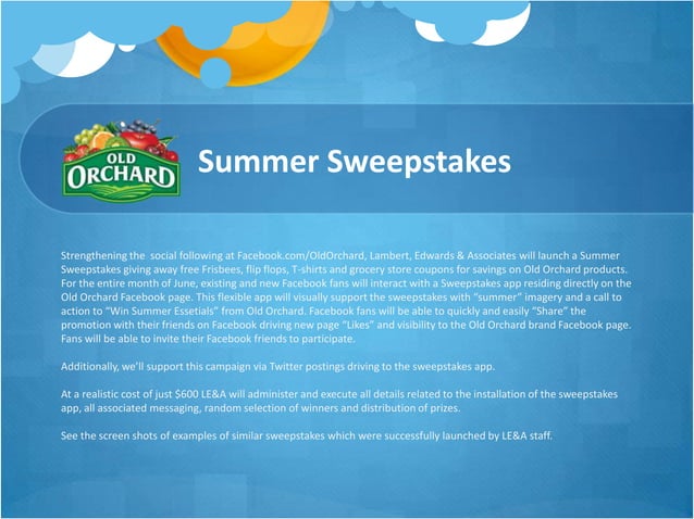 Sweepstakes promotion | PPTX