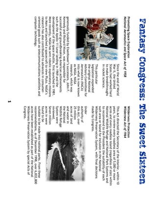 Fantasy Congress: The Sweet Sixteen Activity | PDF