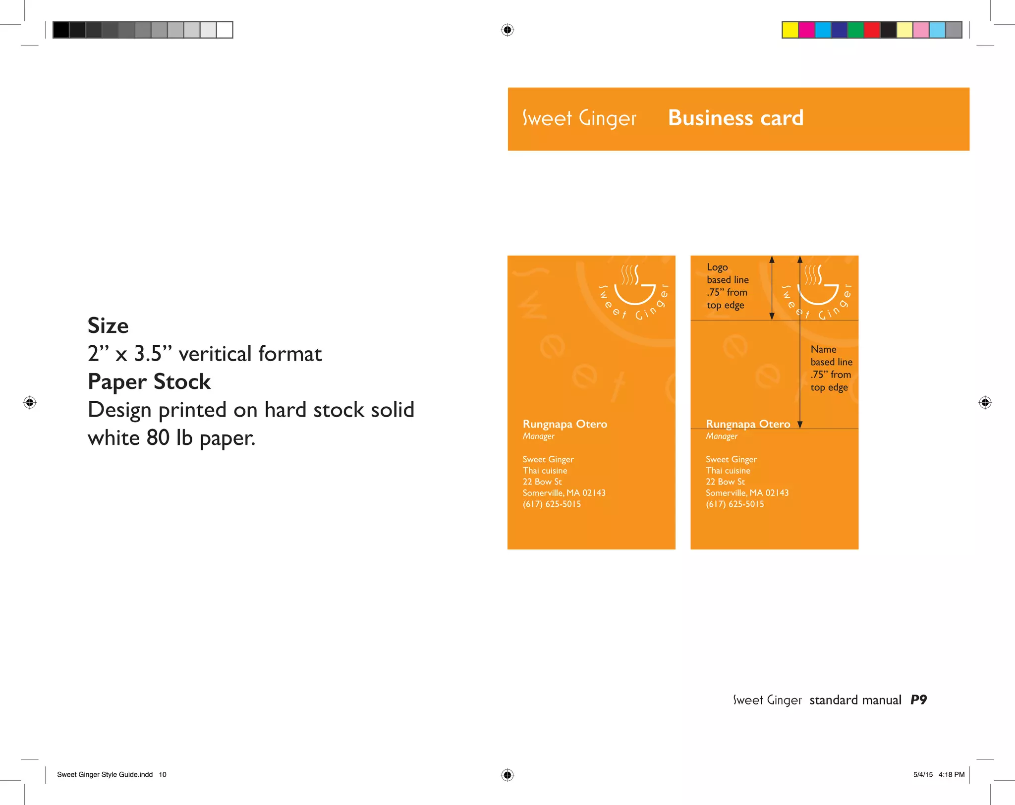 Sweet ginger brand style guide | PDF