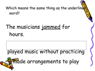 Sweet music in harlem vocabulary words | PPT | Music | Entertainment