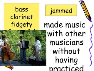 Sweet music in harlem vocabulary words | PPT