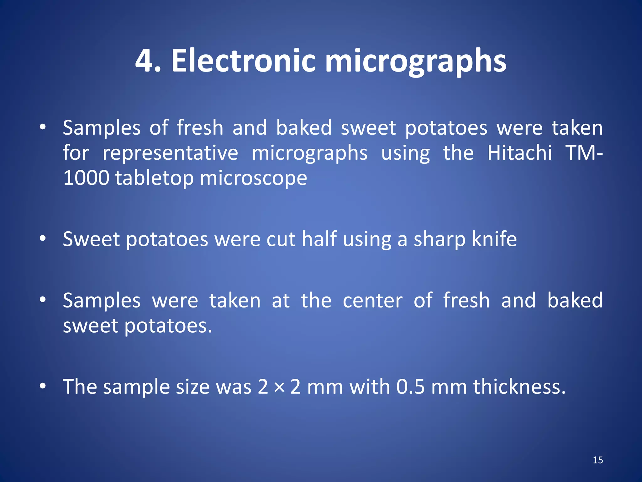Sweet potato sugar composition and starch morphology study | PPTX ...
