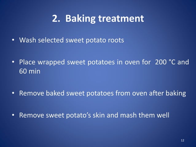 Sweet potato sugar composition and starch morphology study | PPTX | Desserts and Baking | Food ...