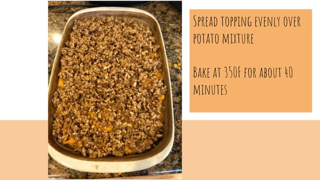 Sweet potato casserole | PPTX