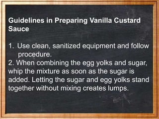 PREPARING DESSERTS AND SWEET SAUCES12345 | PDF