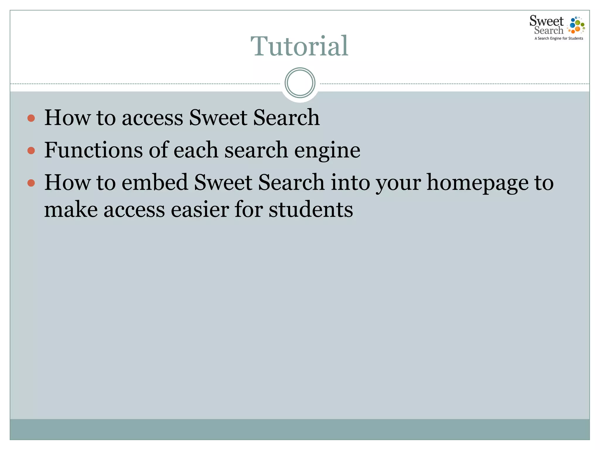 Sweet search | PPTX