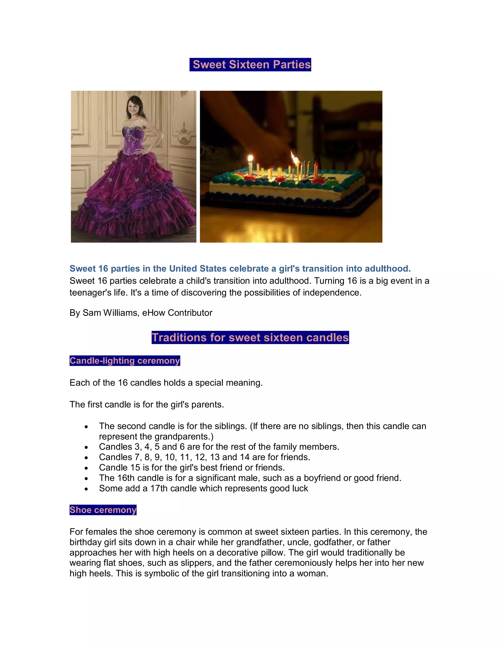 Sweet sixteen | PDF