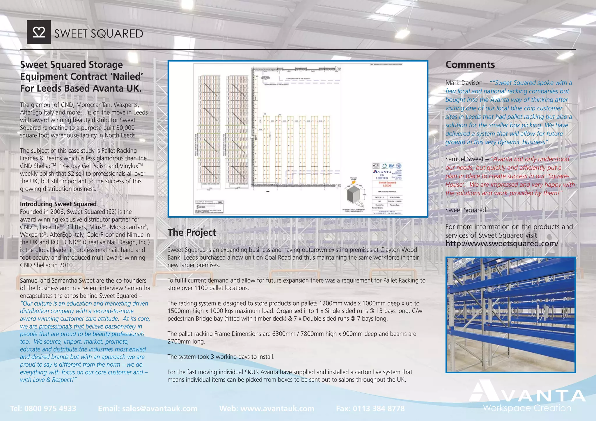 Sweet Squared Pallet Racking Case Study | PPT