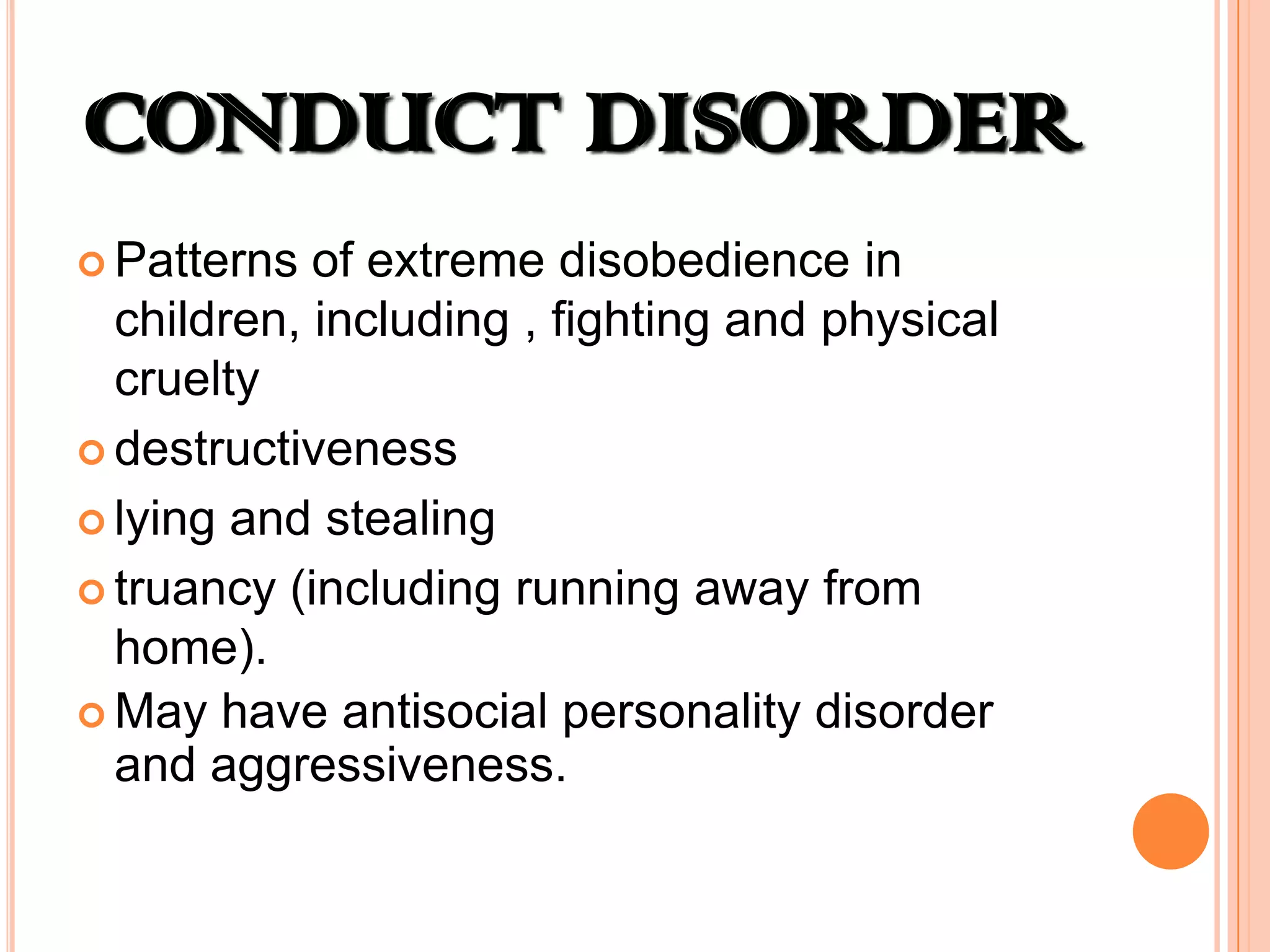 Childhood disorder in abnormal psychology. | PPTX