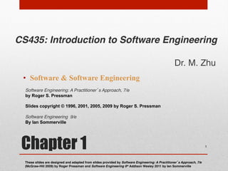 Software Engineering Introduction by Dr M Zhu | PPT