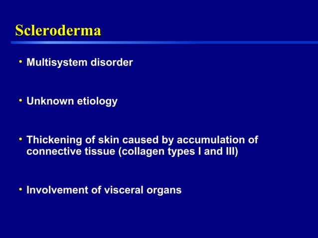 Overview of Scleroderma | PPT | Lung and Respiratory Health | Diseases and Conditions