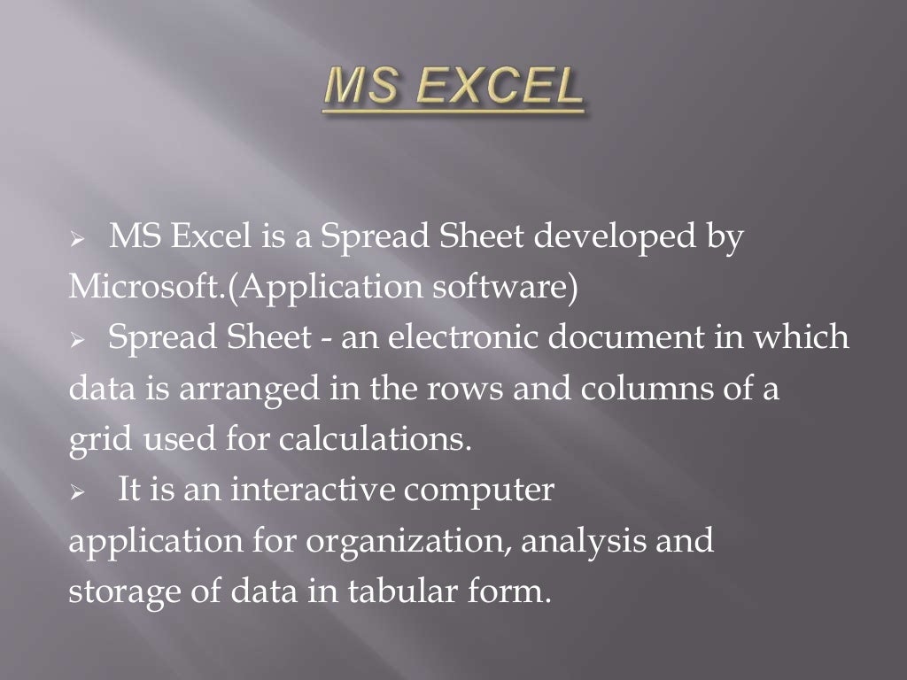 introduction to ms office –word,excel & powerpoint