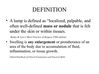 APPROACH TO SWELLING , SURGERY PPT ,.pptx